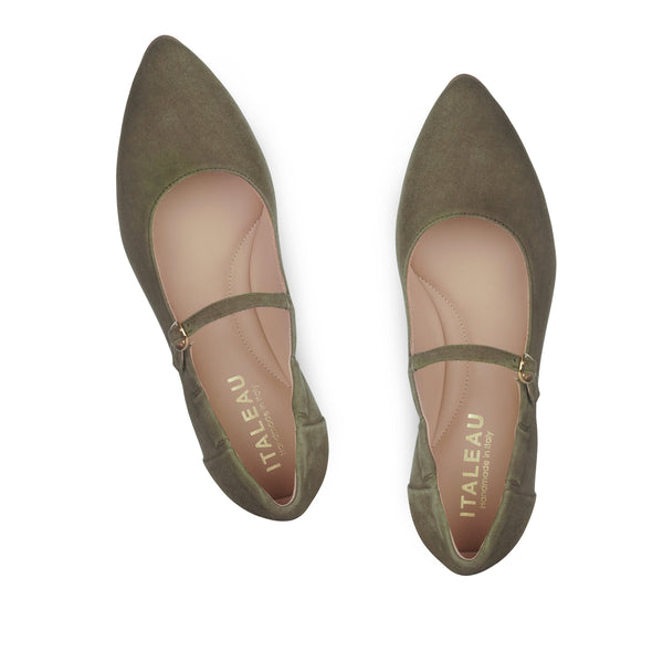 Melia Flex Flats | Women’s Mary Janes | Italian Suede Shoes - Italeau Nuova