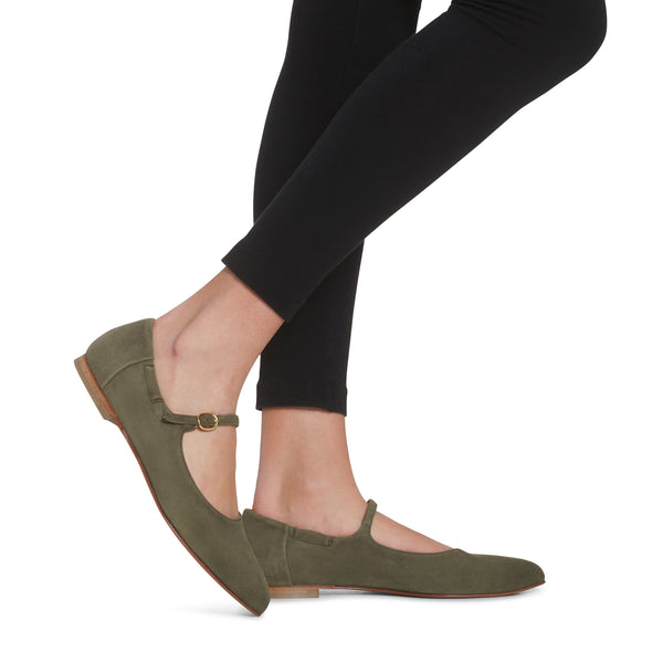Melia Flex Flats | Women’s Mary Janes | Italian Suede Shoes - Italeau Nuova