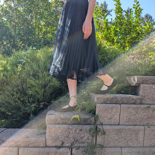 Melia Flex Flats | Women’s Mary Janes | Italian Suede Shoes - Italeau Nuova
